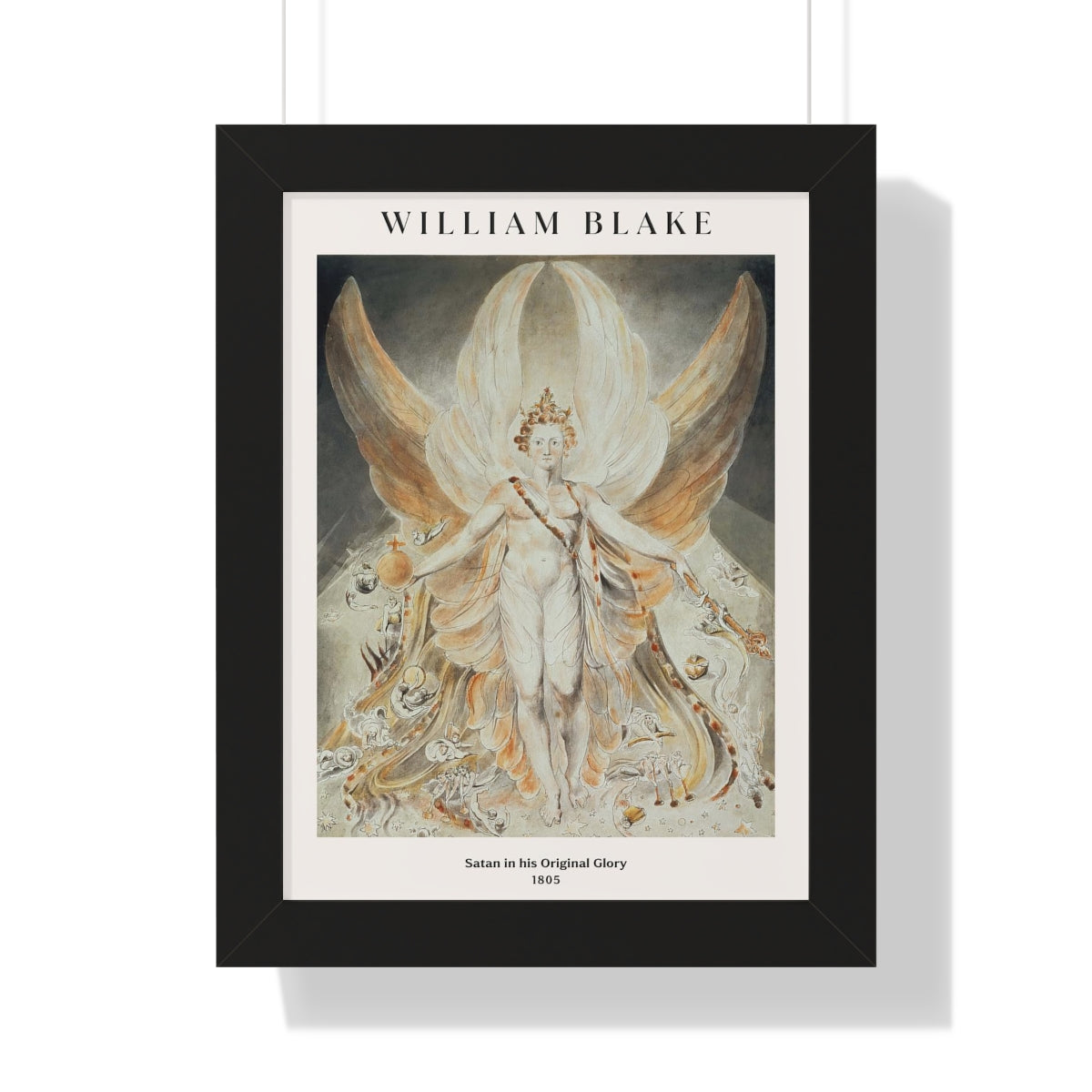 William Blake - Satan in his Original Glory - Framed Print – Murellos
